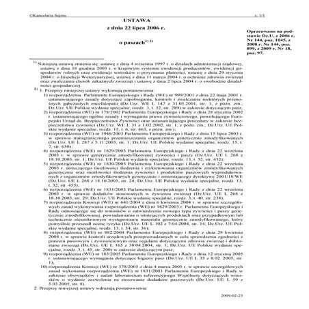 rozp.183/2006 higiena pasz | PDF