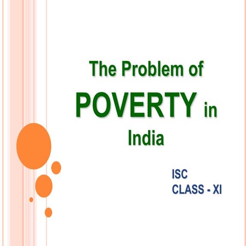 Poverty in India | PPTX
