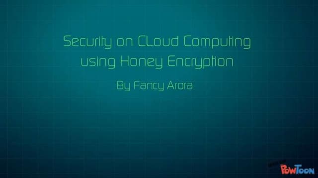 Security On Cloud Computing Using Honey Encryption Ppt