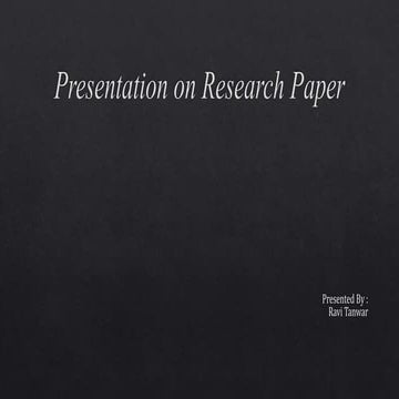 Research Paper | PPTX