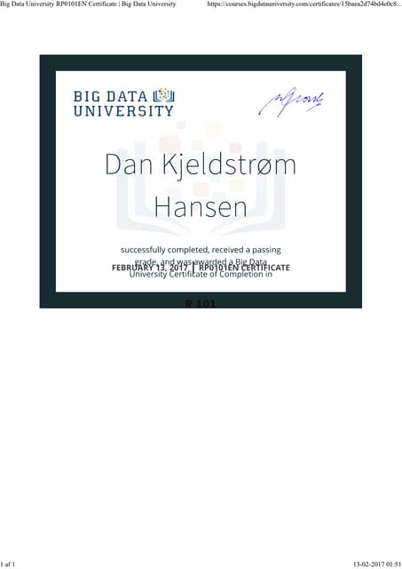Introduction to big data coursera | PDF