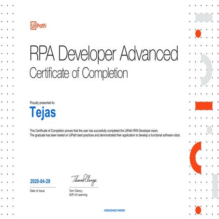 UiPath RPA Developer Advanced Certification | PDF