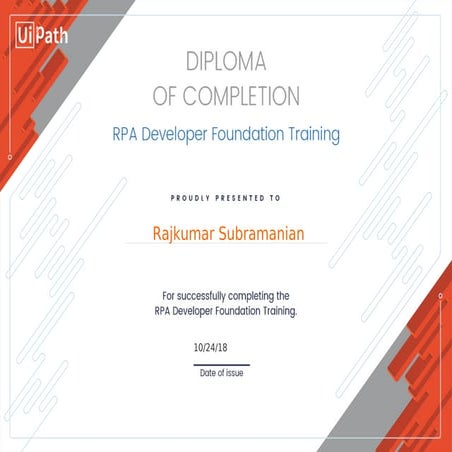 UiPath RPA Developer Foundation Training | PPT