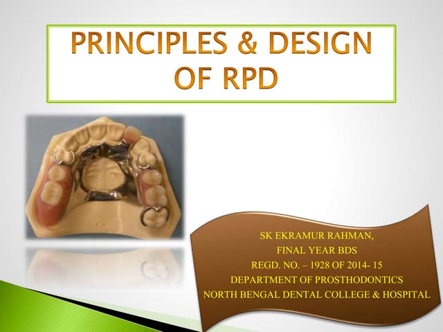 Philosophy of RPD design | PPTX