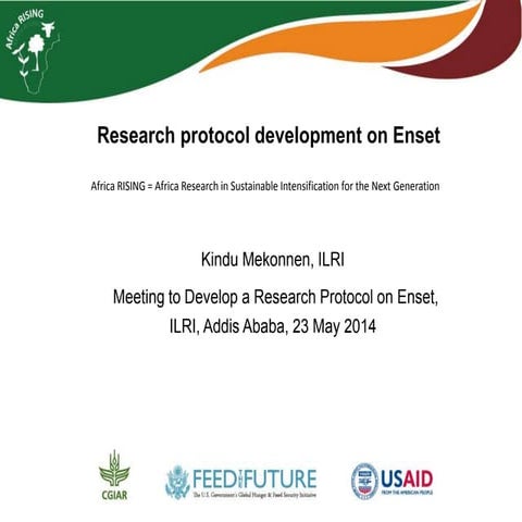 Research protocol development on Enset in Ethiopia | PPTX