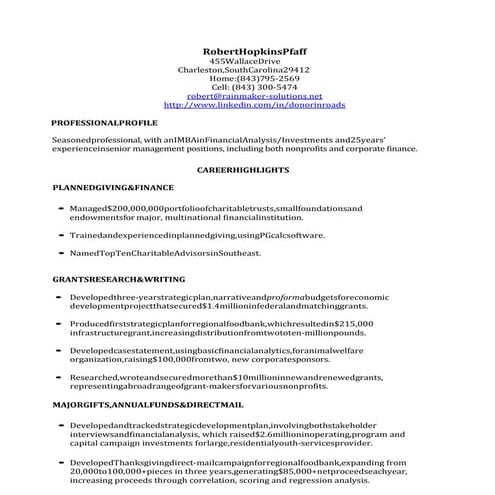 Robert Pfaff Resume 04-21-14 | DOCX | Government Support and Welfare ...