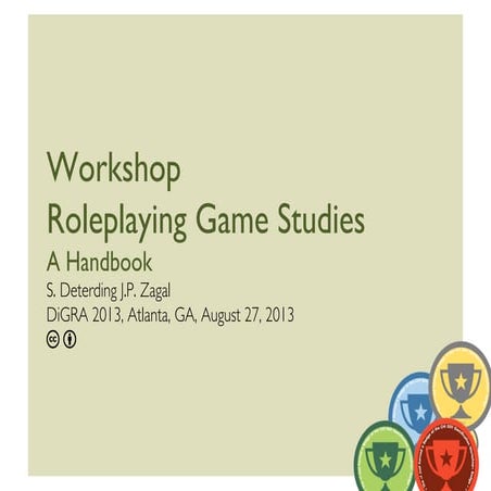 DiGRA 2013 RPG Handbook Workshop | PDF