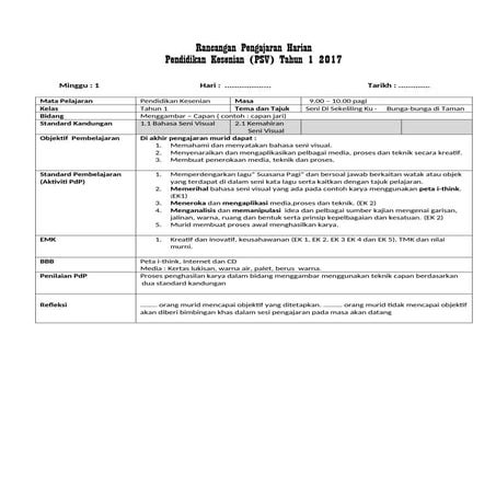 RPH-Kesenian-TH-1-2017.docx seni rph tauun1 | PDF