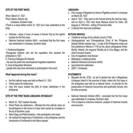 GROUP 7 - FIRST MASS| Readings in Philippine History | PDF