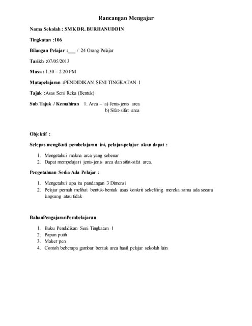 Rph Dunia Seni Visual Tahun 1 - Anyaman | DOCX