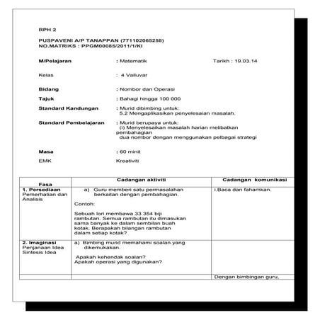 Rph 2 (19.03.14) minggu 2 | DOC