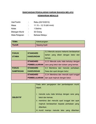 Dokumen standard bahasa inggeris sk tahun 3 | PPT