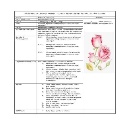 Rph moral tahun 5 | DOCX