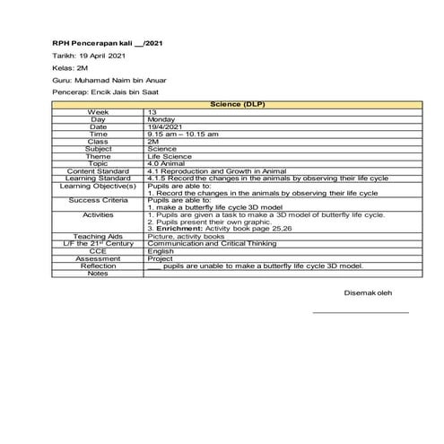 Rph Science DLP | DOCX