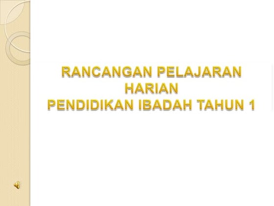 Rancangan pengajaran harian jawi tahun 1 | DOC