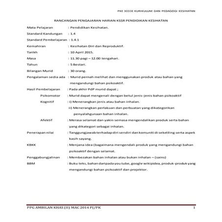 Rph pk tahun 5 | DOCX