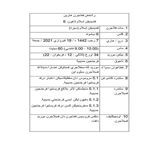 Rph sirah minggu 2 (bahan) | DOCX