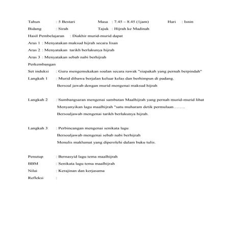 Rph tahun 5 sirah nabi | DOCX