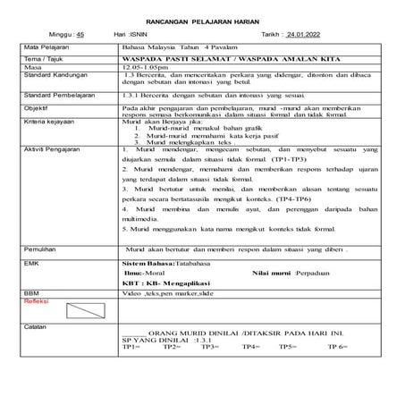 RPH Week 45 BM 24 JAN 4 P.doc