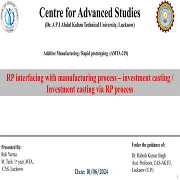 RP interfacing with manufacturing process – investment casting.pptx