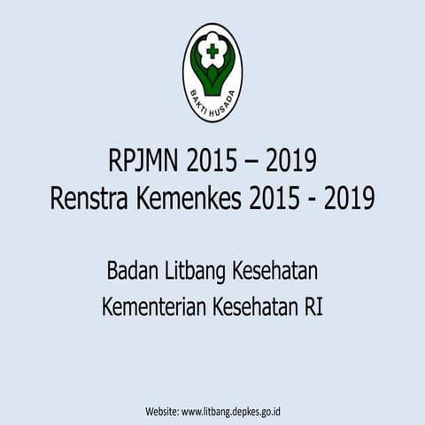 RPJMN 2015-2019_Kementerian Kesehatan | PPTX