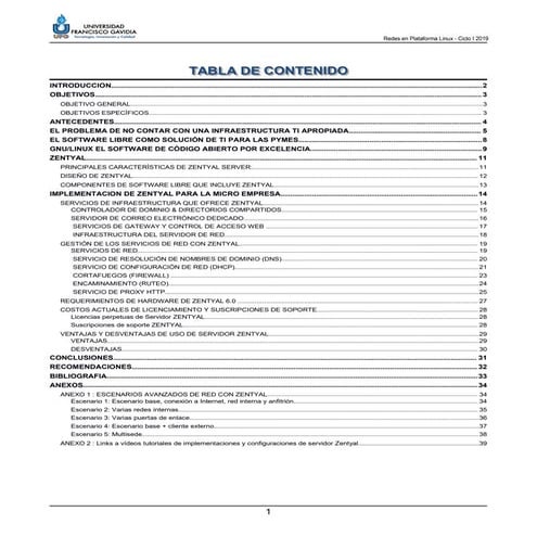 Implementacion de un servidor zentyal | PDF