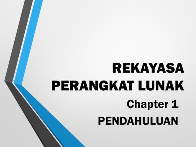 Materi Pertemuan Pertama Rekayasa Perangkat Lunak | PPTX