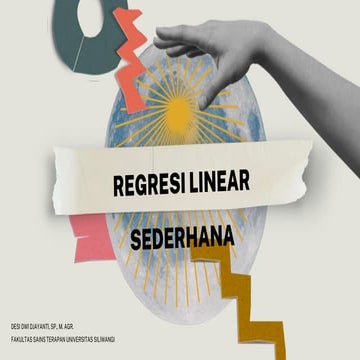regresi linear sederhana regresi linear regresi | PPTX