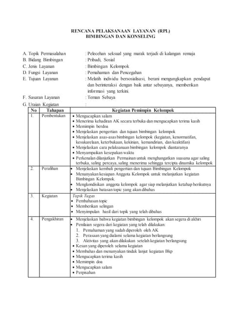Contoh lembar instrumen evaluasi bkp | PDF