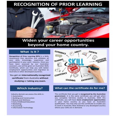 Recognition of Prior Learning brochure | PDF