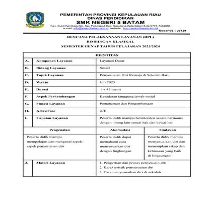 RPL Penyesuaian Diri Remaja di Sekolah Baru.docx