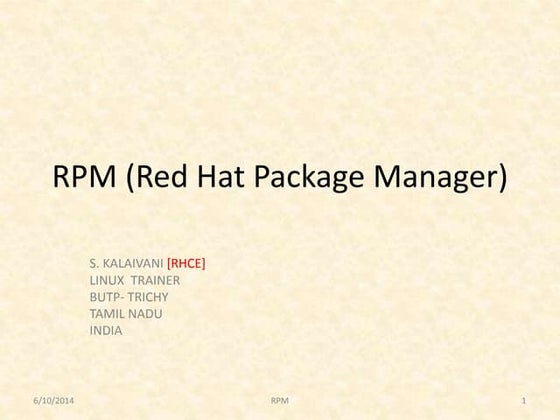 RPM (LINUX) | PPT