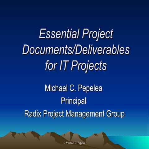Essential Project Documents | PPT | Technology & Computing