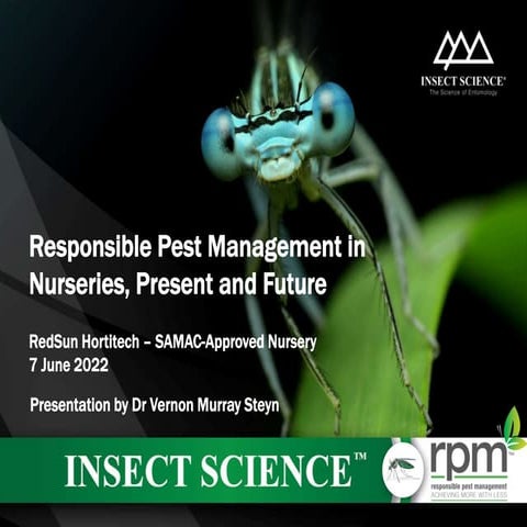 Responsible pest management in nurseries: past and present | PPT