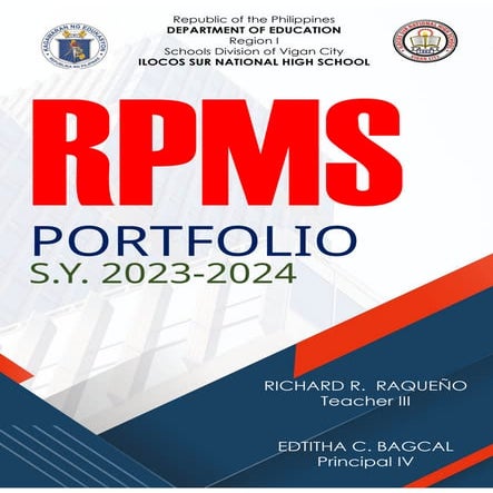 Rpms Portfolio-for teacherTemplate.pptx 2023-2024 | PPTX