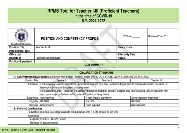 DepED Master Teacher I and II | PPT