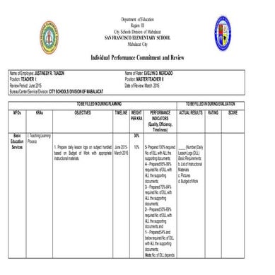 Sample Rpms for Teachers | DOCX