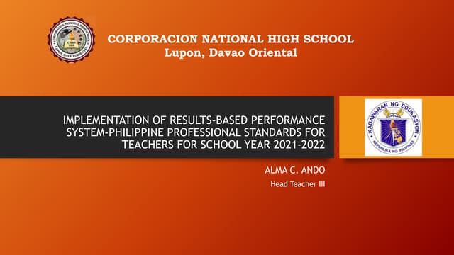 PMES Orientation.pptx INTERIM GUIDELINES FOR THE DEPARTMENT OF ...