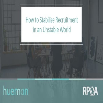 How to stabilize recruitment in an unstable world | PPT