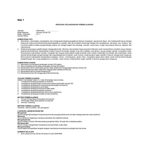 RPP XI Multimedia | DOCX