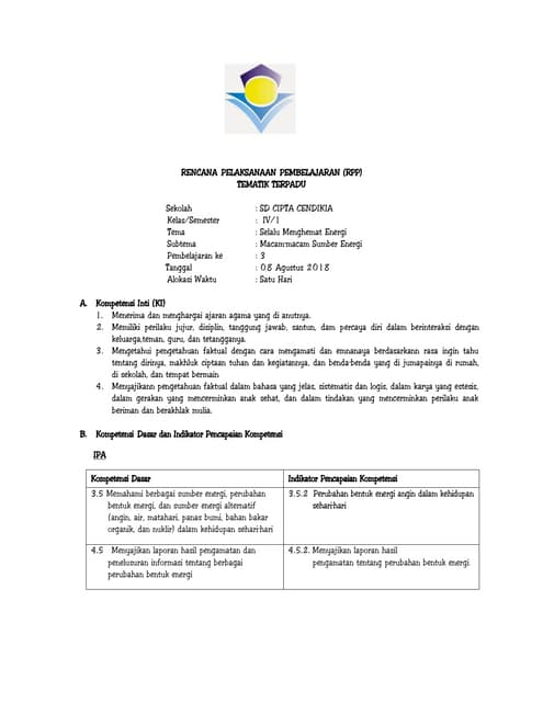 Modul Ajar IPAS Kelas 4 Fase B Kurikulum Merdeka | DOCX