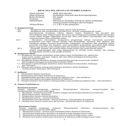 Rpp 3-dinamika-demokrasi-indonesia- kls-xi (1) | DOC