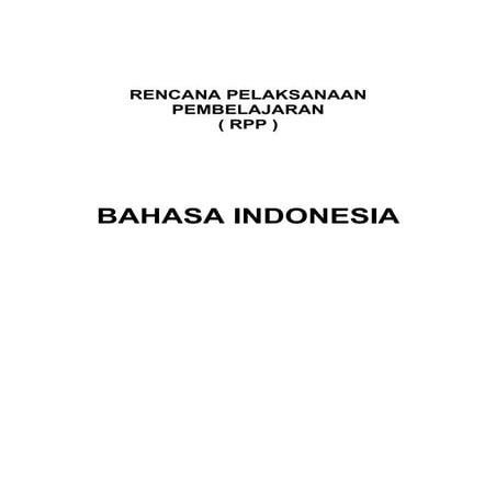 Rpp bhs-indonesia-smk | PDF