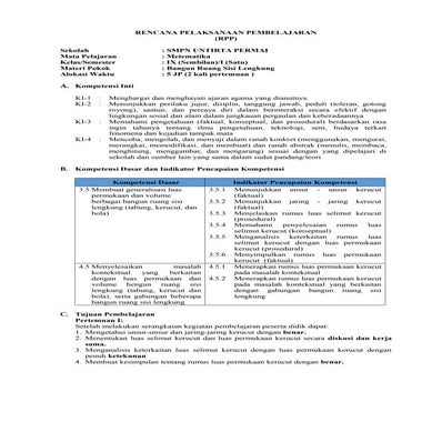 RPP- Luas Permukaan Kerucut | DOC