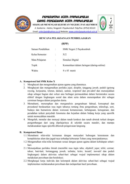 Rpp Autocad Teknik Gambar Bangunan | PDF