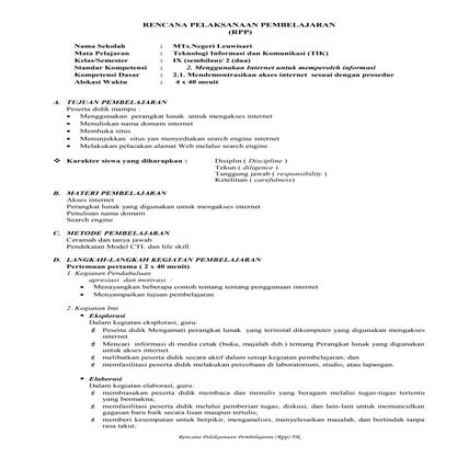 RPP KELAS 9 | DOC