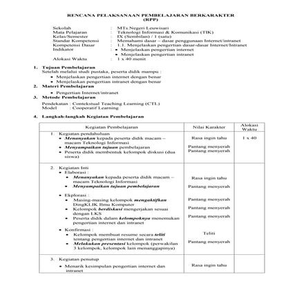 RPP KELAS 9 | DOC