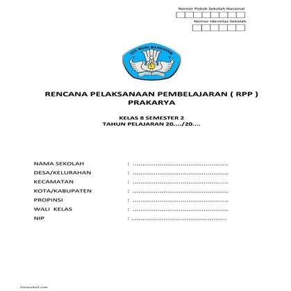 RPP 1 Lembar Prakarya Kelas 8 Semester 2 (gurusekali.com).docx