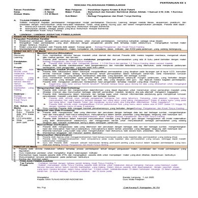 Rpp 1 x sub tema a | PDF