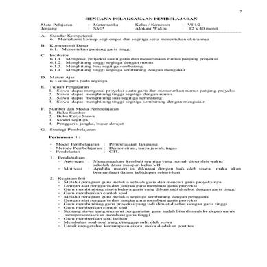 RPP Lengkap Matematika Kelas 3 SD/MI semester 1 | DOCX